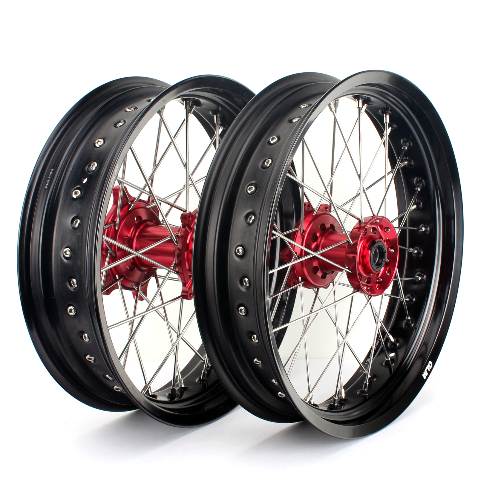 17" Supermoto Wheels Rims Hubs For Honda CRF250R CRF450R CRF 250 450 R ...