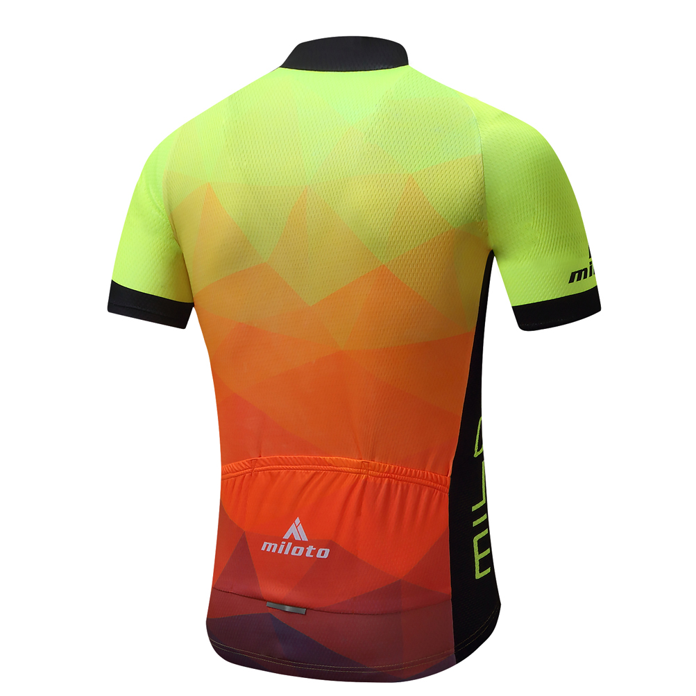 Short Sleeve Cycling Shirt Men's Reflective Cycle Bicycle Bike Jersey ...