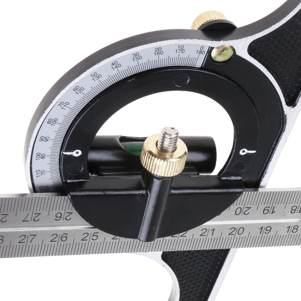 12" Combination Tri Square Set Angle Finder & Protractor Level SAE ...