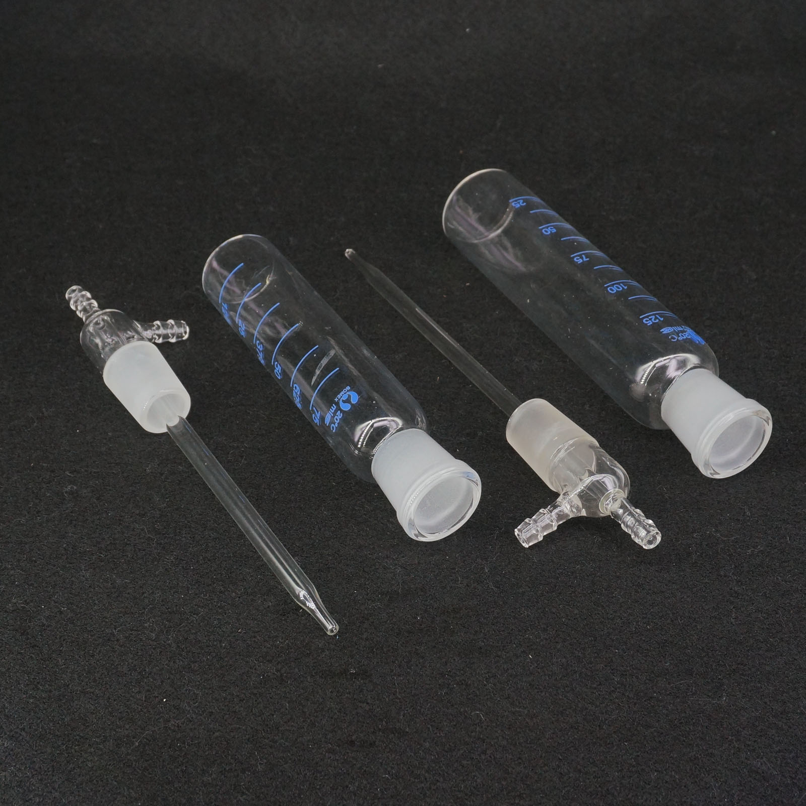 25-125ml Gas Sampling Tube Glinsky Absorber Bottle Apparatus Chemi Lab ...