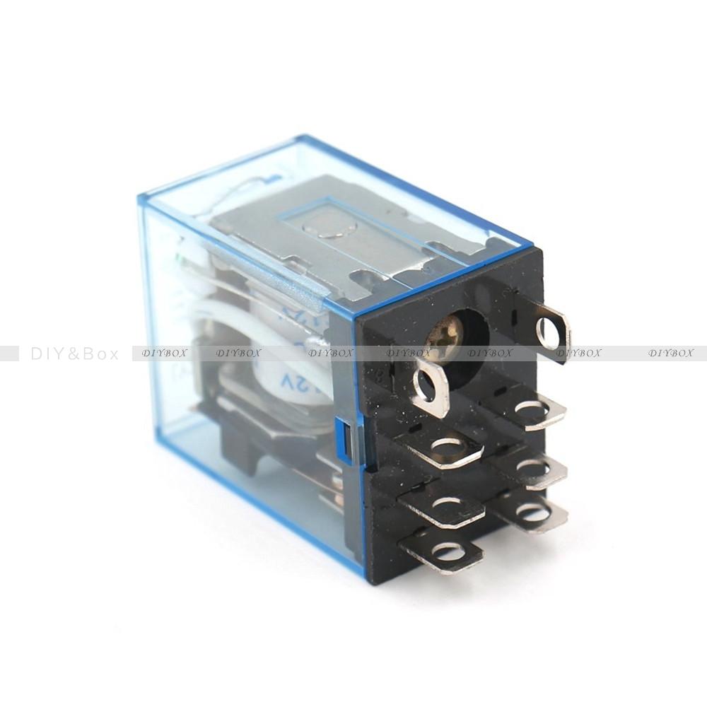 12V DC Coil Power Relay LY2NJ DPDT 8 Pin HH62P JQX-13F With Socket Base New | eBay