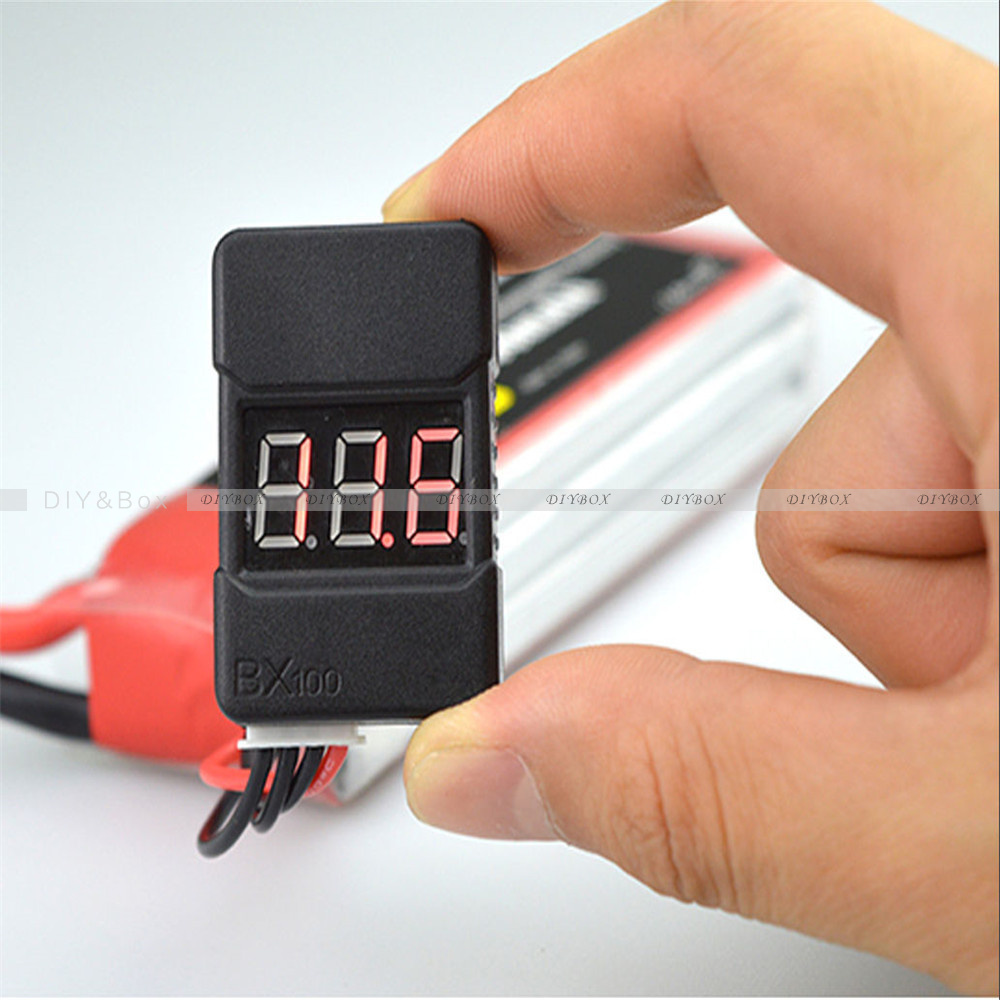 1-8S BX100 2 In1 Lipo Li-ion Battery Low Voltage Tester Buzzer Alarm ...