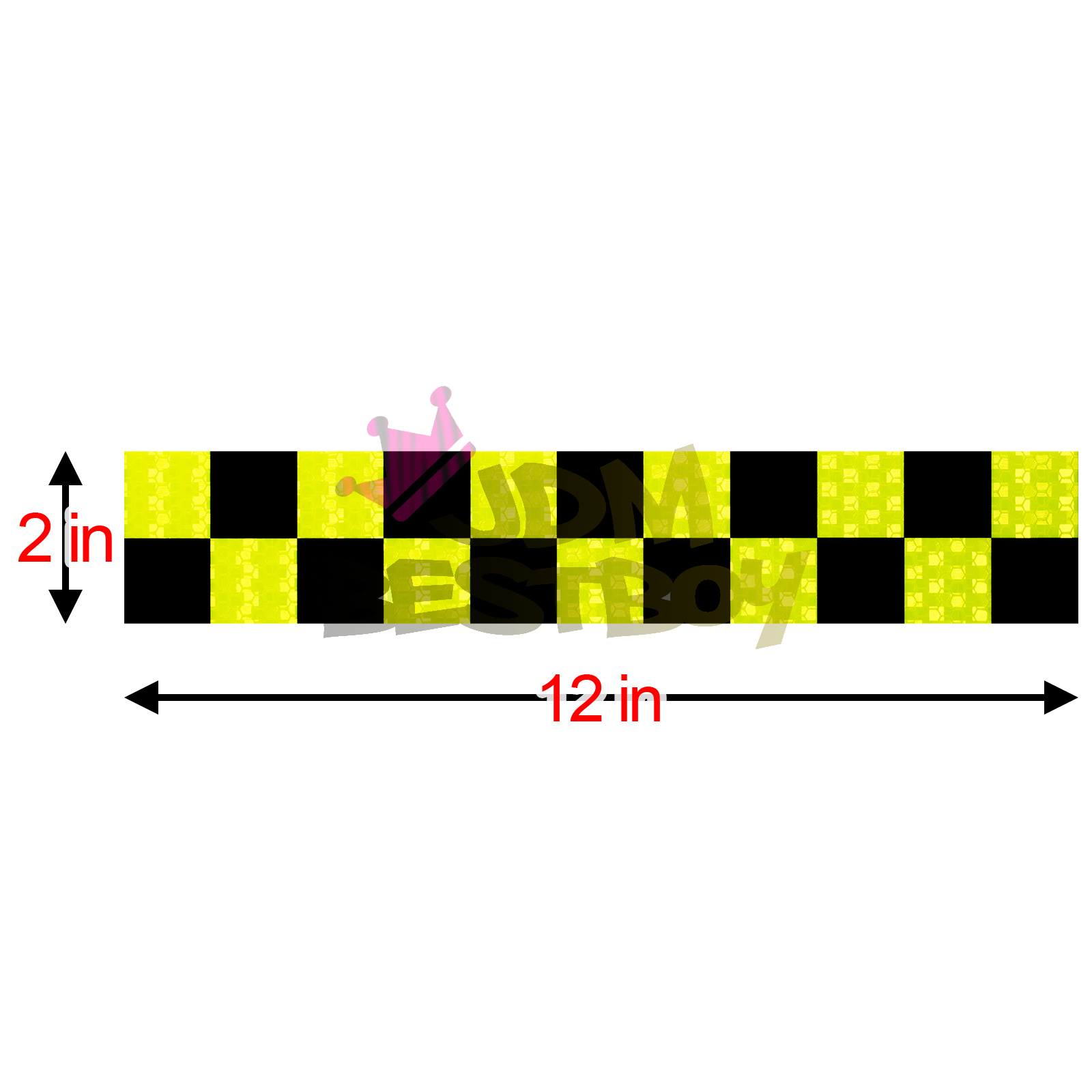 Safety Reflective Checkered Flag Sticker Stripe Warning Mark Bumper ...