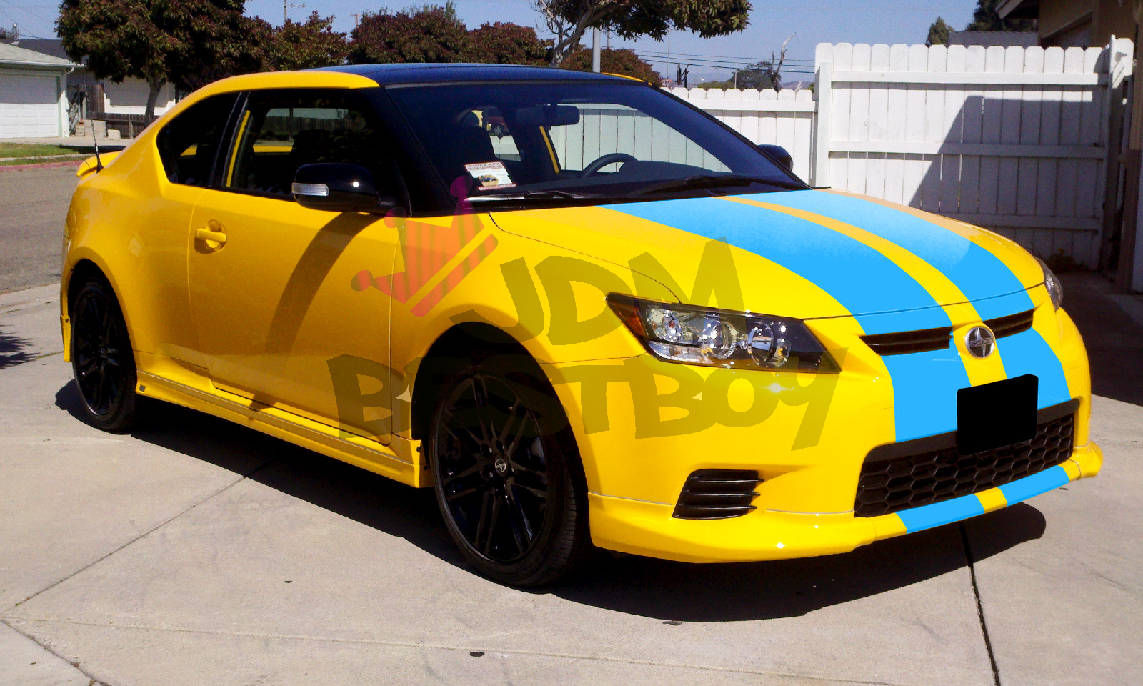 Matte Color Racing Stripes Vinyl Wrap Decal For Scion TC Sticker 10FT ...