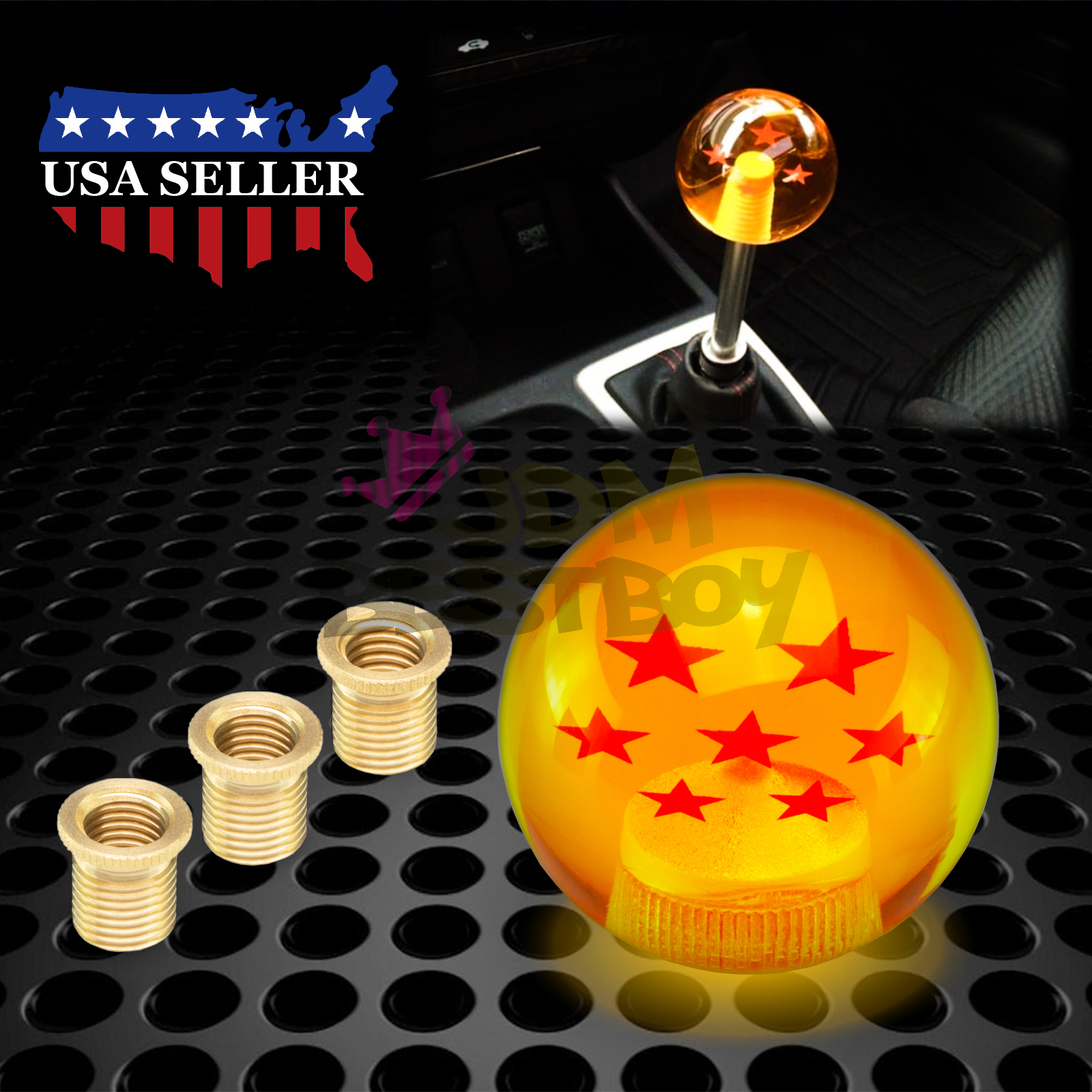 Orange Dragon Ball Shift Knob Shifter with Adapter Universal Manual ...