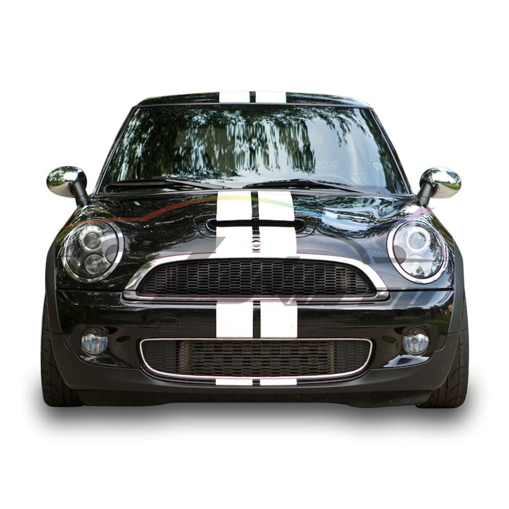 10FT/20FT Long Matte Color Racing Stripes Vinyl Wrap Rally Decals ...
