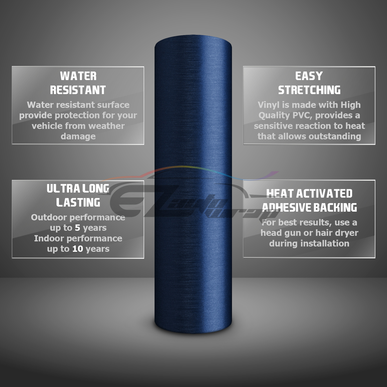 Brushed Aluminum Metal Steel Car Vinyl Wrap Sticker Decal Film Peel and ...