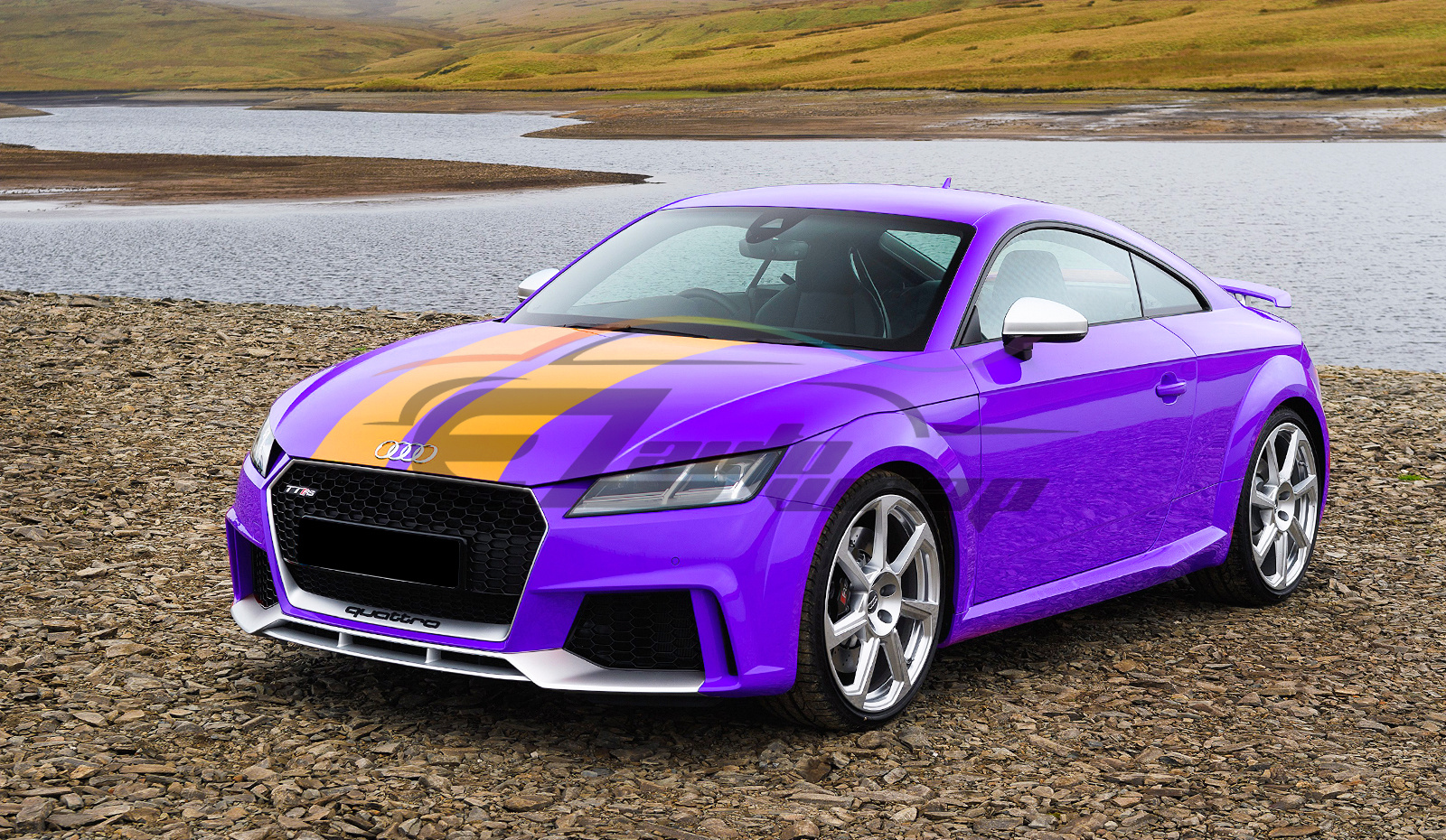 Matte Color Racing Stripes Vinyl Wrap Decals For Audi TT Stripe 10FT ...