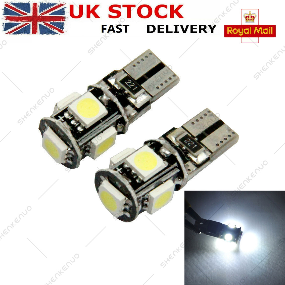 For Peugeot 3008 2009-2016 H7 501 Low/Side LED Headlight Bulbs ...