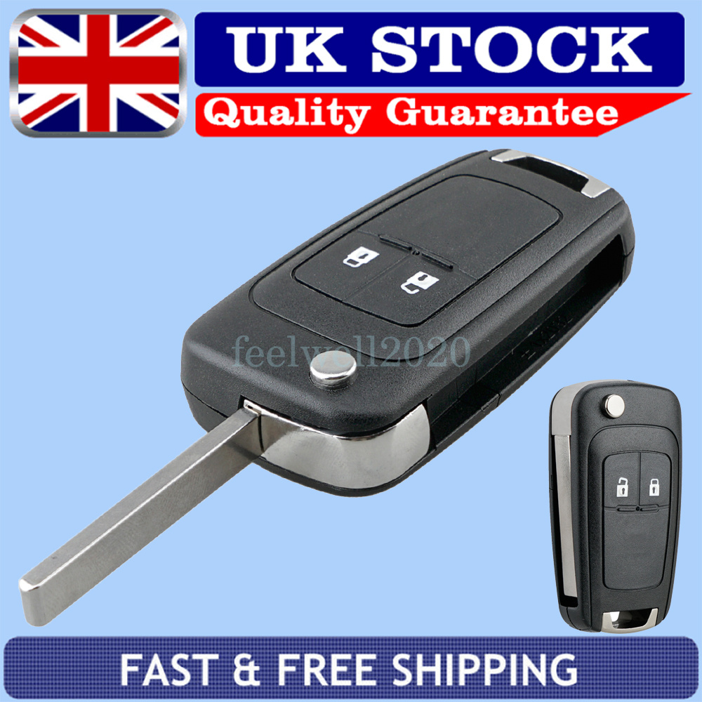 2 Button Flip Key Fob Case Cover For Vauxhall Opel Astra J Insignia ...