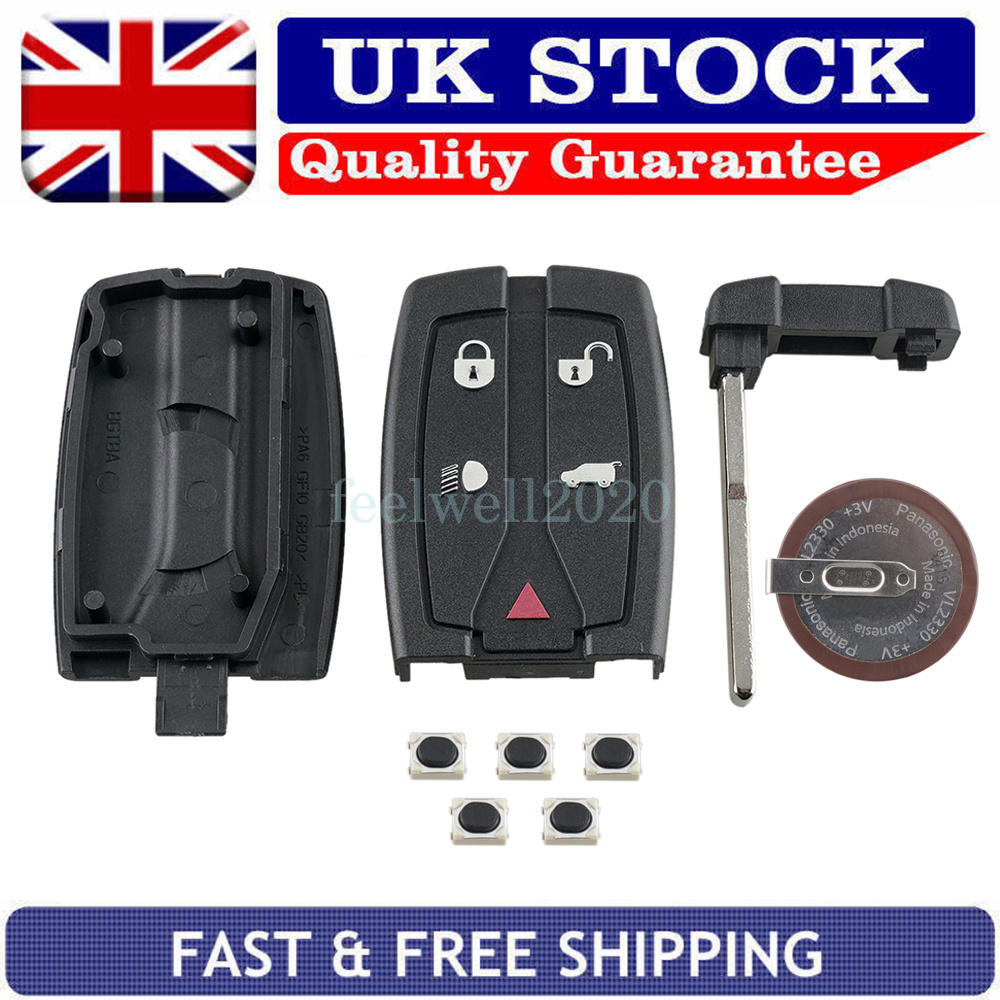 Key Case Fob + Rechargeable VL2330 Battery For Land Rover Freelander 2 ...