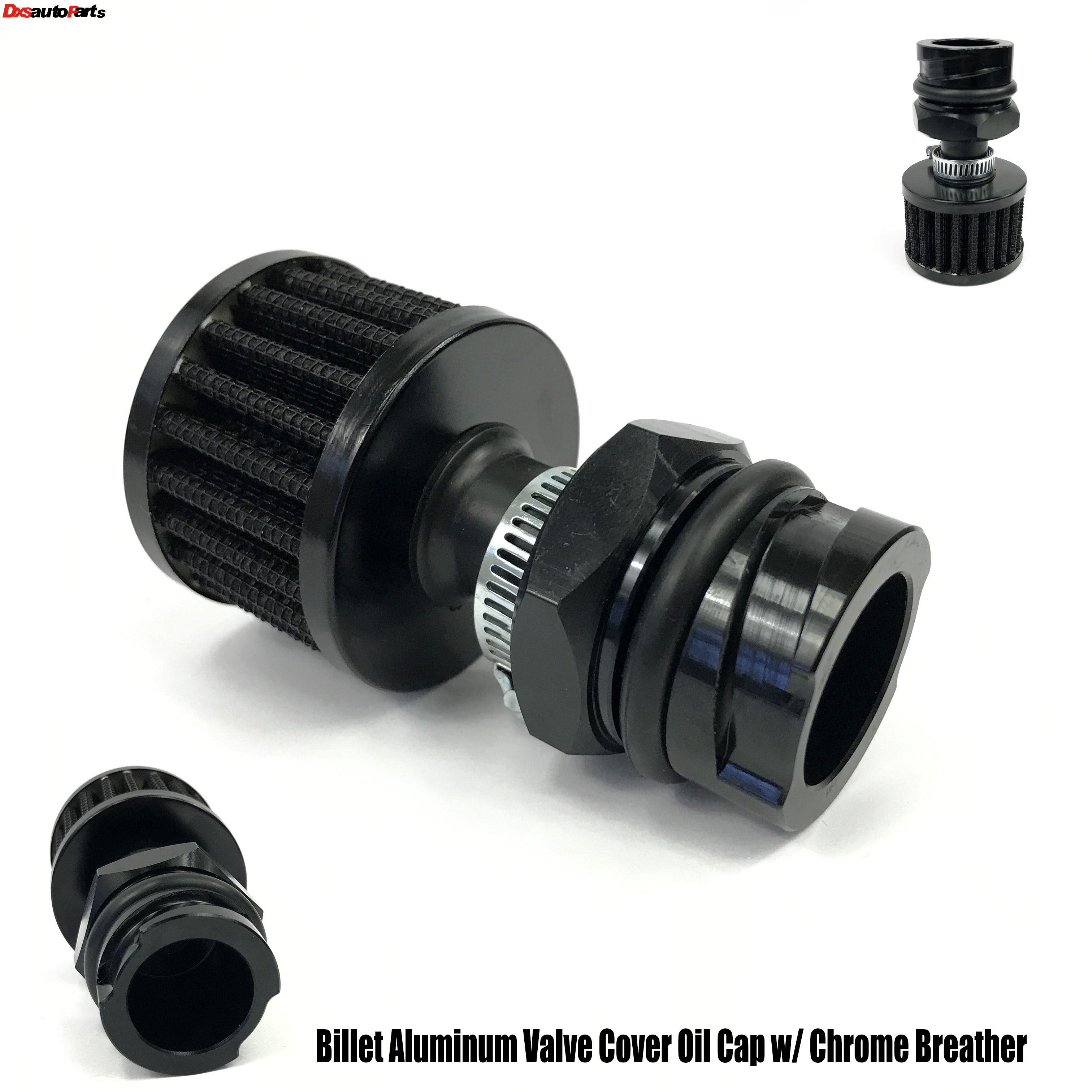 Billet Aluminum Valve Cover Oil Cap w/ Chrome Breather LSX LS1/LS6/LS2 ...