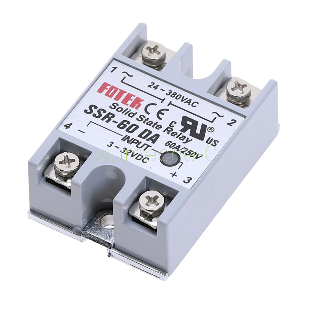 24V-380V 60A 250V SSR-60 DA Solid State Relay Module 3-32V DC To AC | eBay