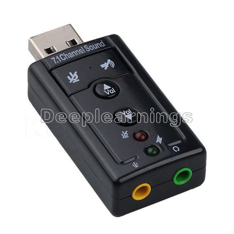 Mini USB 2.0 7.1 Channel Audio Sound Card Sound Adapter For PC Laptop ...
