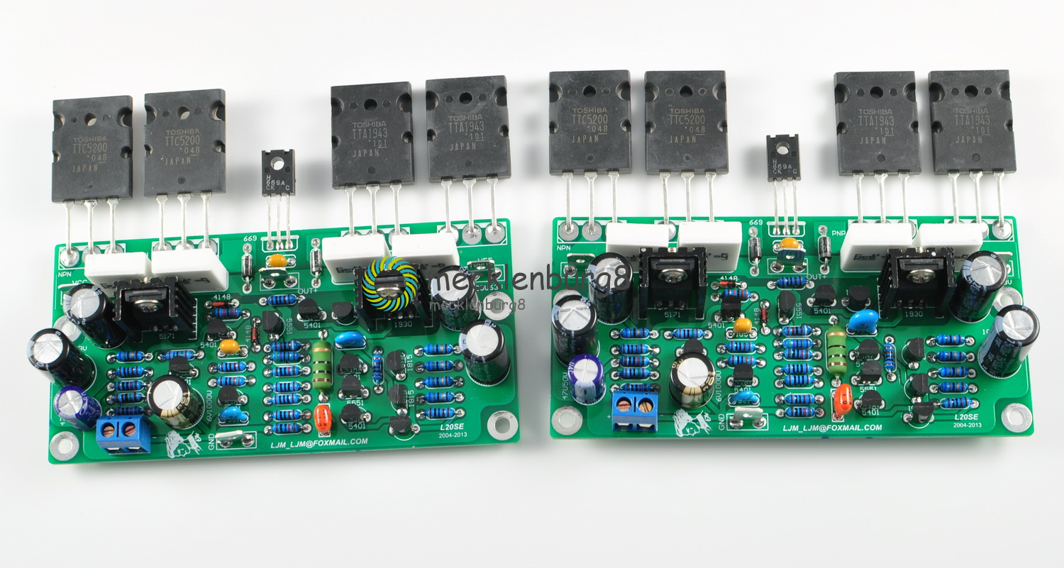 2PCS Audio Amplifier A1943 C5200 Stereo Dual Channels 350W Amplifier ...