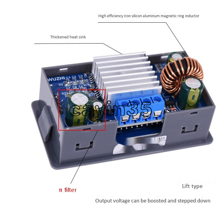 0.5-30V Adjustable DC-DC Buck Boost Converter CC CV Output Power Supply ...