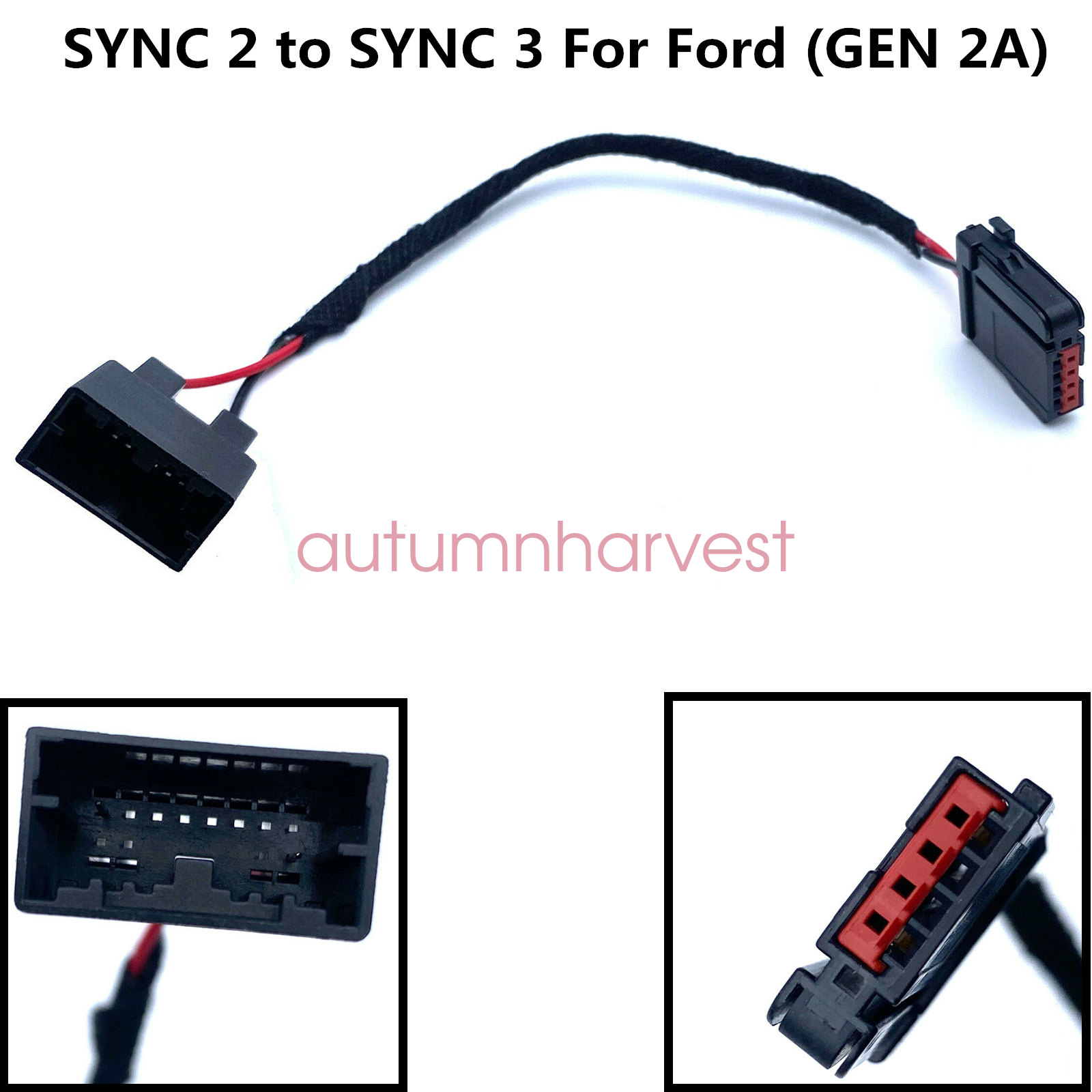 Fits Ford SYNC 2 Upgrade SYNC 3 USB Media HUB Wiring Adapter Harness ...