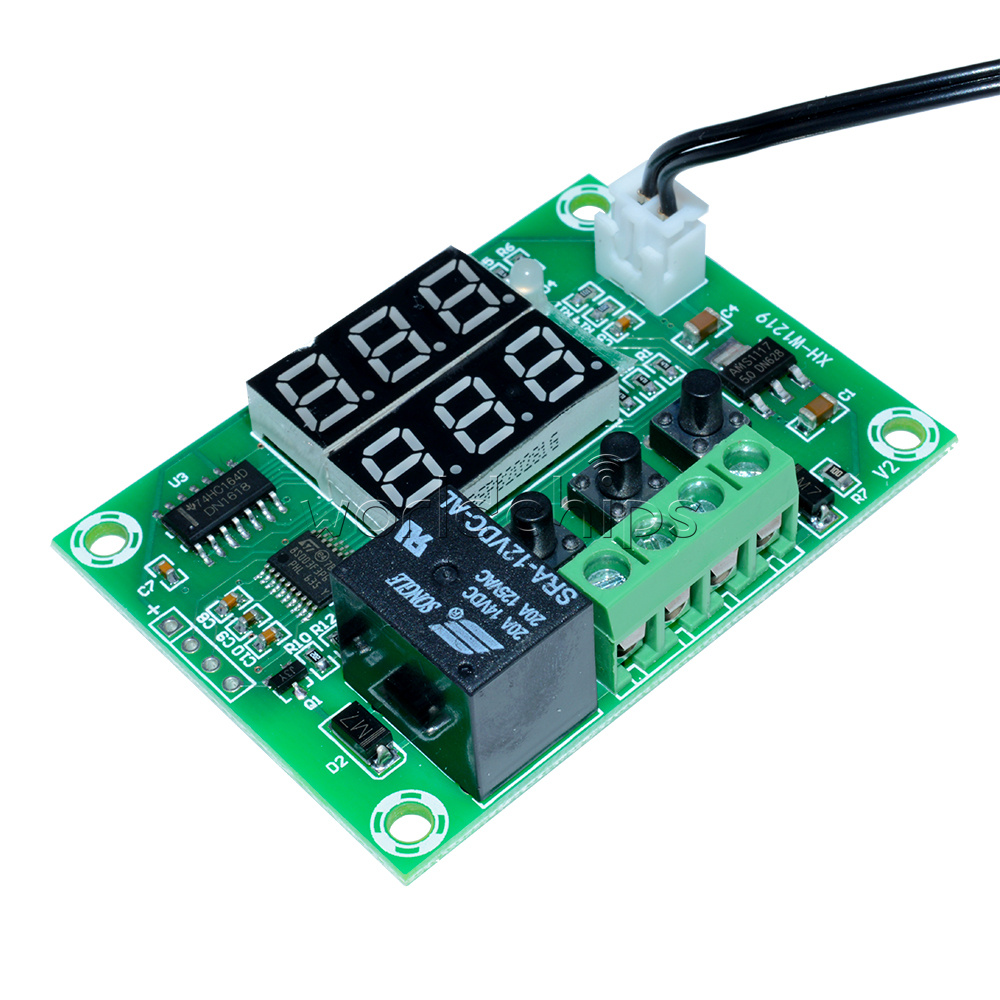 DC 12V Dual LED Digital Thermostat Temperature Controller Relay Module ...