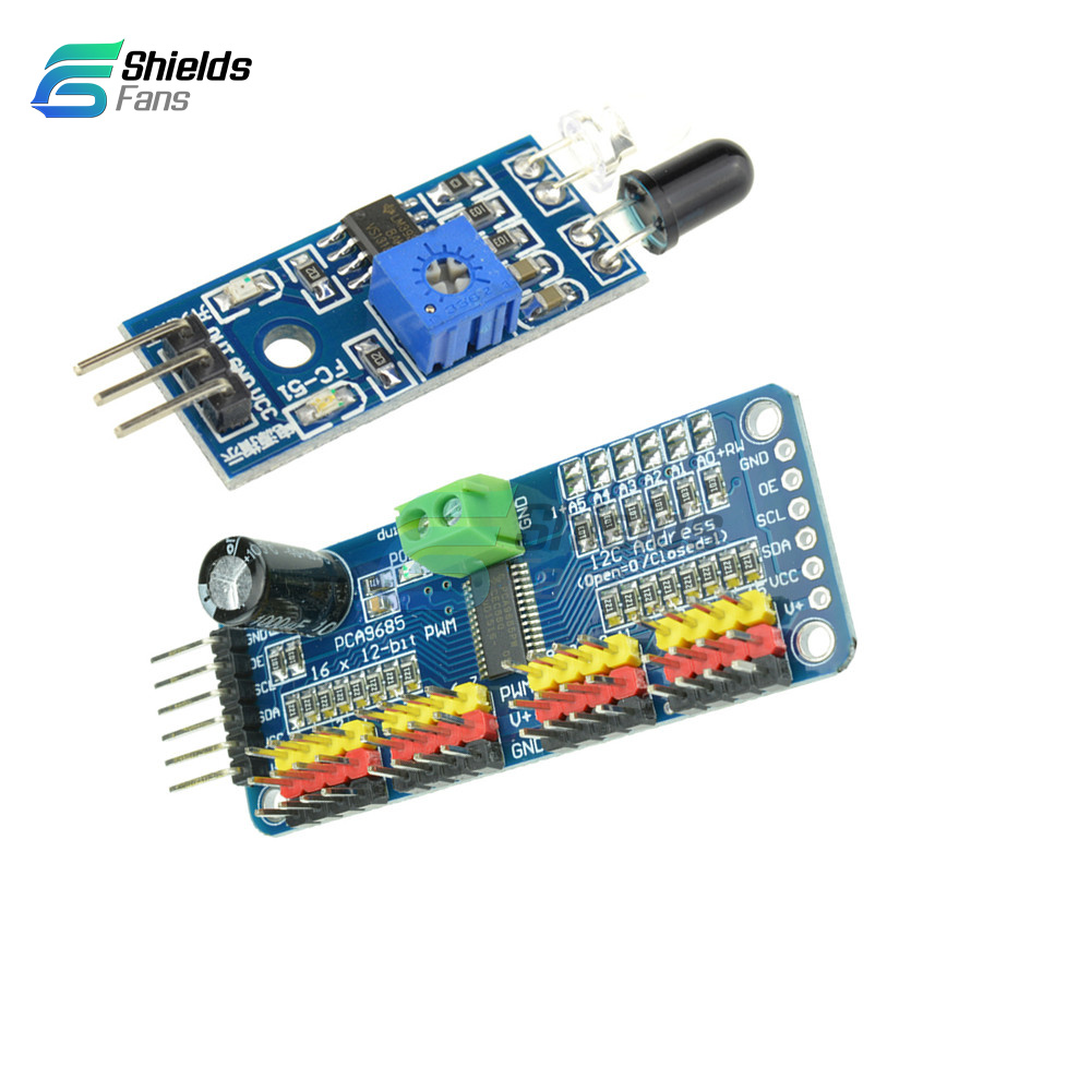 PCA9685 16-Channel 12-bit PWM Servo motor Driver I2C Module for Arduino ...
