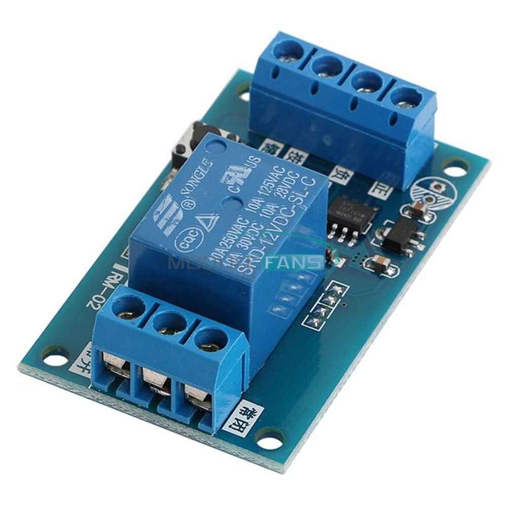 12V Car Modification Switch Bond Bistable Relay Start Stop Self-Locking ...