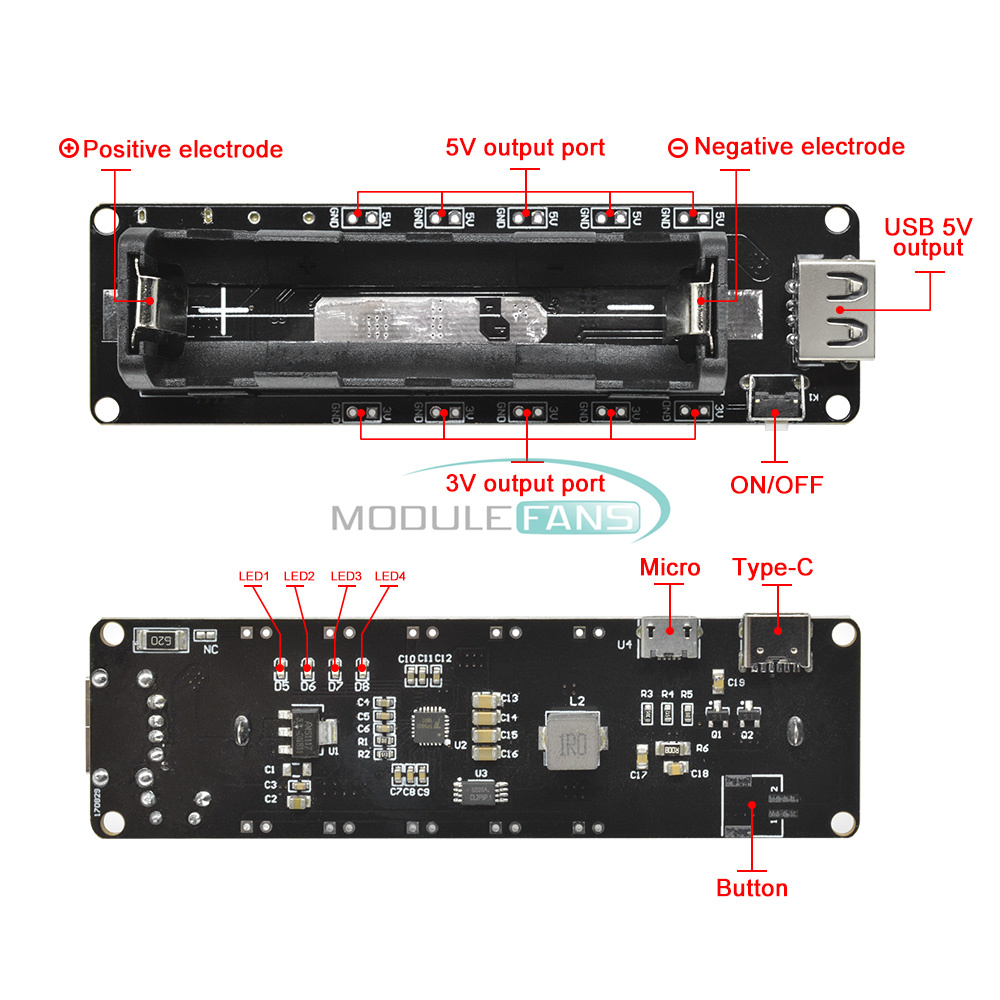 3v 5v Wemos Esp32 18650 Battery Shield V3 Esp 32 For Arduino Raspberry