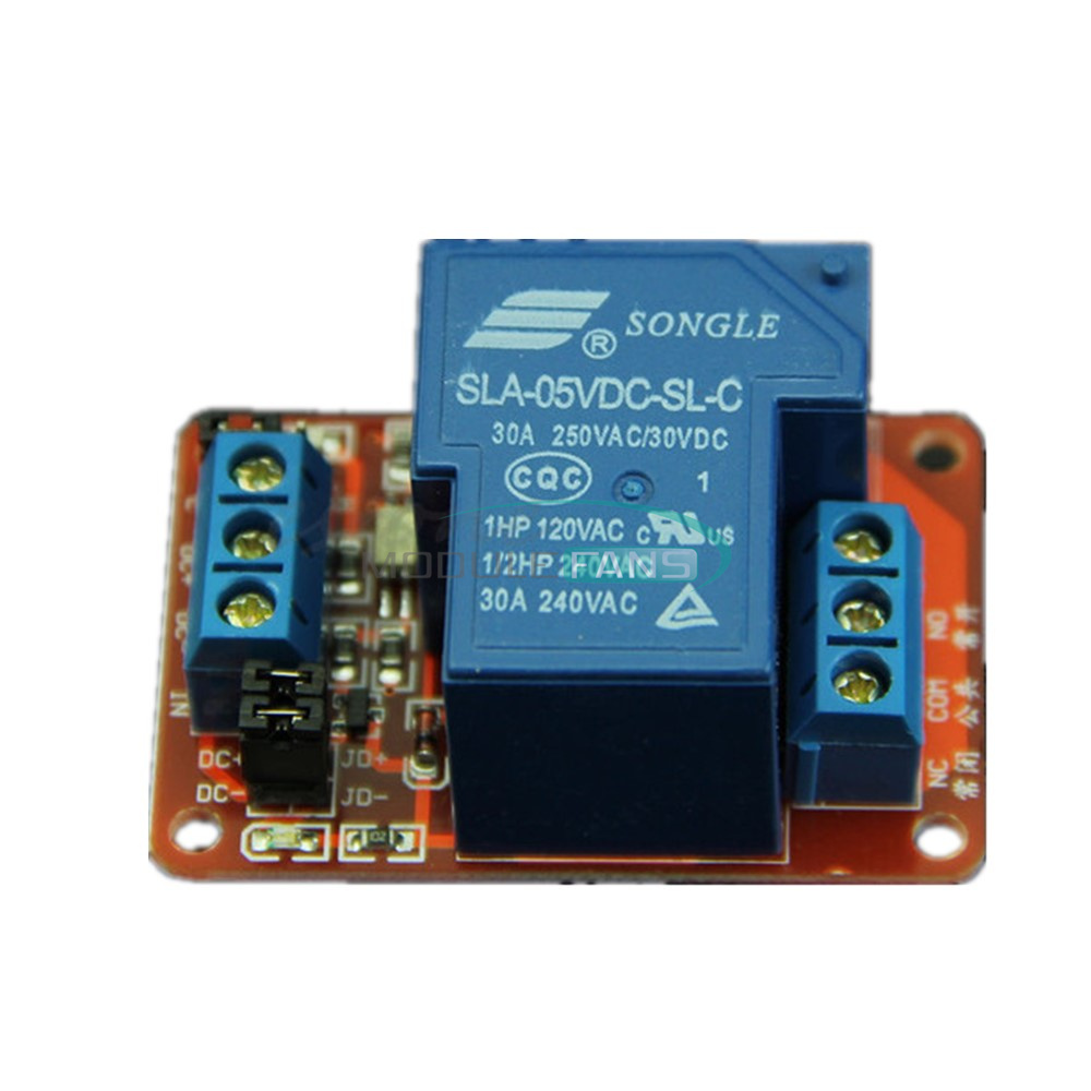 30A 5V 1-Channel 1CH Relay Module Board With Optocoupler H/L Level ...