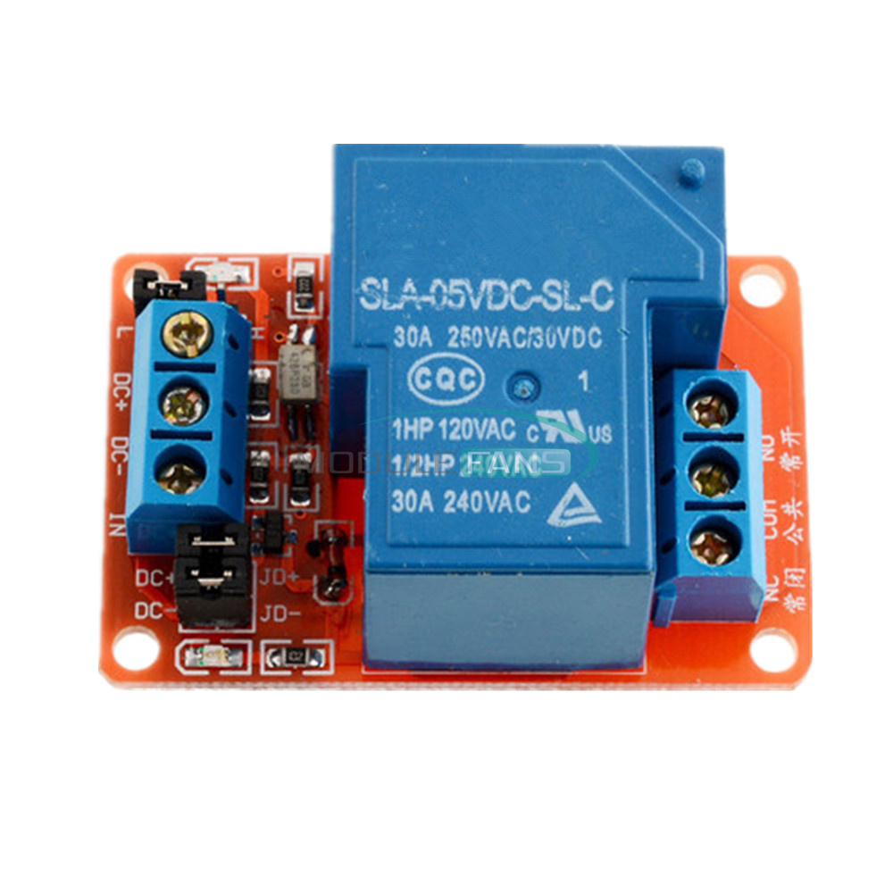 30A 5V 1-Channel 1CH Relay Module Board With Optocoupler H/L Level ...