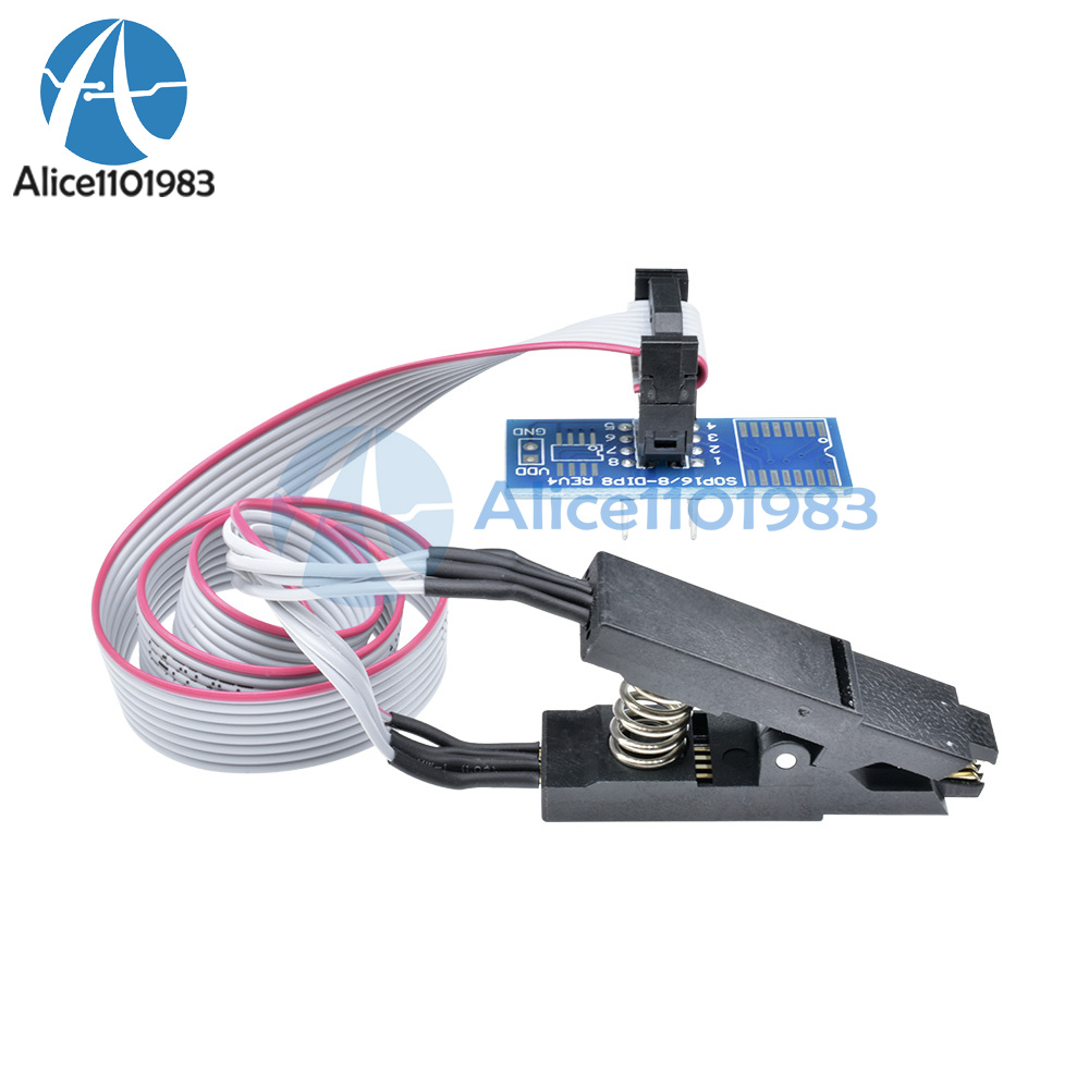 SOIC8 SOP8 Flash Chip IC Test Clips Socket Adpter BIOS/24/25/93 ...