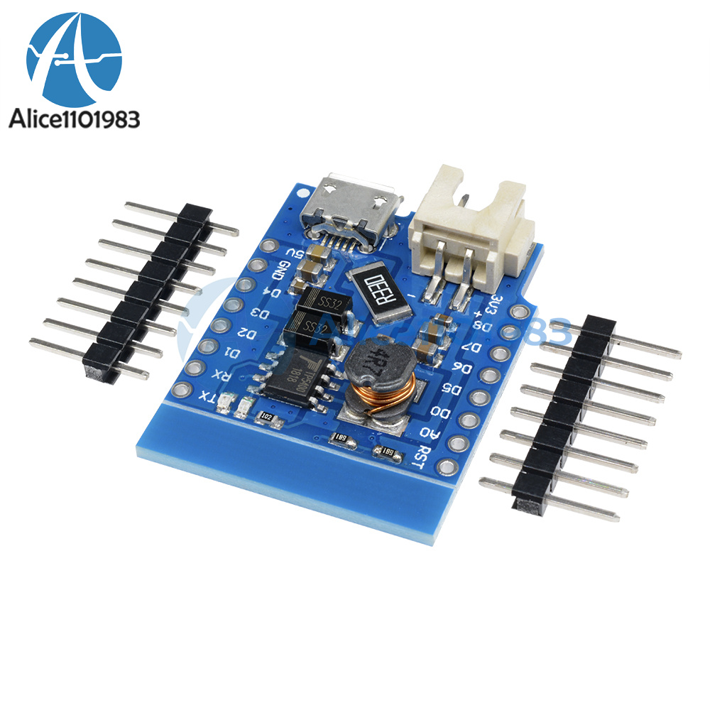 Battery Shield For WeMos D1 mini single lithium battery Charging ...