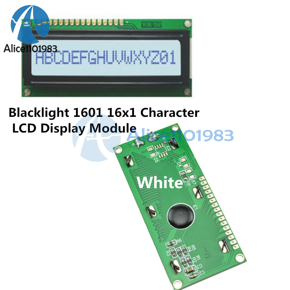 White 1601 16X1 Character LCD Display Module LCM STN SPLC780D / KS0066 ...