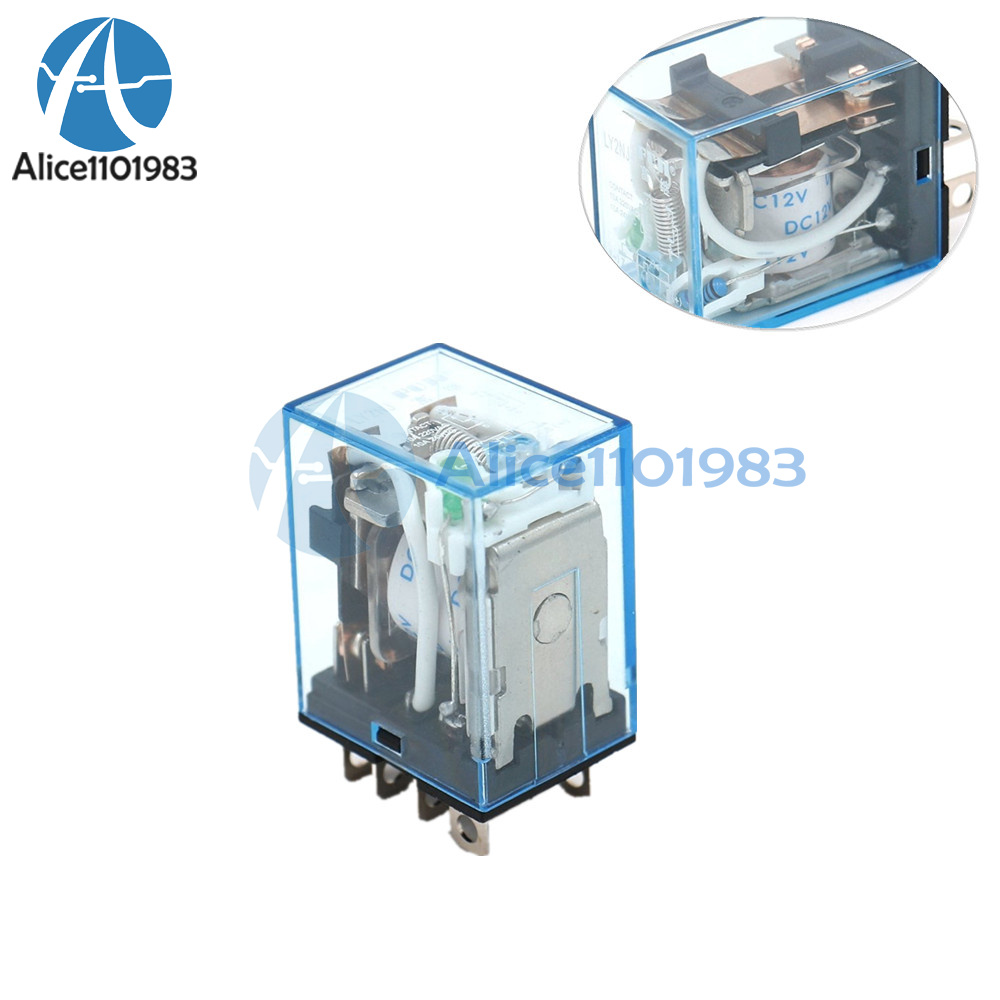 8Pin 2NO 2NC LY2NJ LY2N-J Led Lamp 10A DC12V DPDT Coil Power Relay | eBay