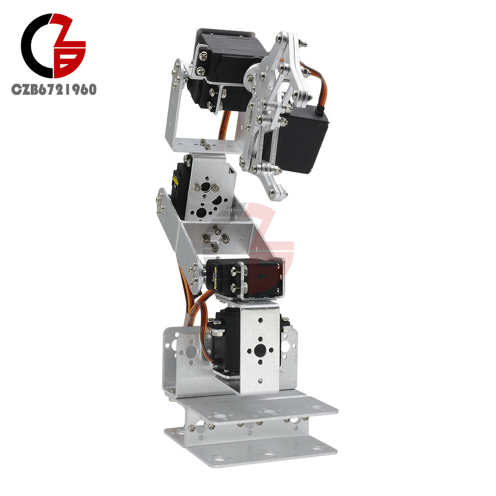 460MM Aluminium Arduino Robot Clamp Claw Mount Kit 6DOF Mechanical Robotic Arm | eBay