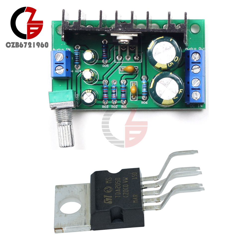 TDA2050 IC DIP DC 12-24V 5W-120W 1 Channel Audio Power Amplifier Board ...