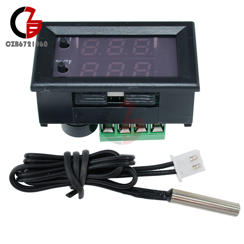 W1209WK W1209 Digital 12V Thermostat Temperature Controller w/ NTC ...