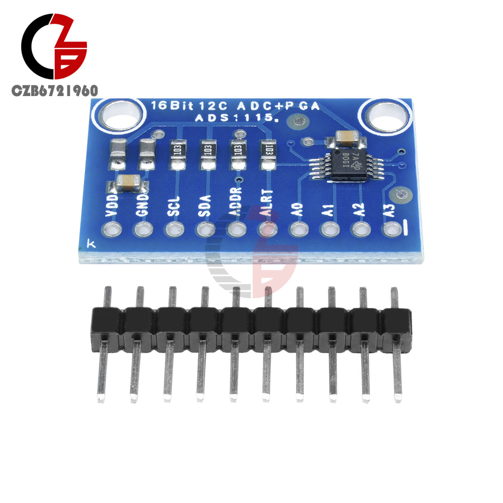 ADS1115 16-Bit I2C ADC+PGA Module 4 Channel Pro Gain Amplifier For Arduino RPi | eBay