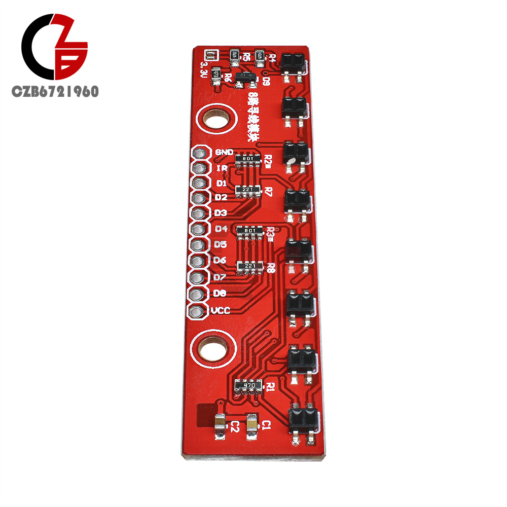 8 Channel Lines Follow Tracking Sensor Module 8CH IR Infrared Detector ...