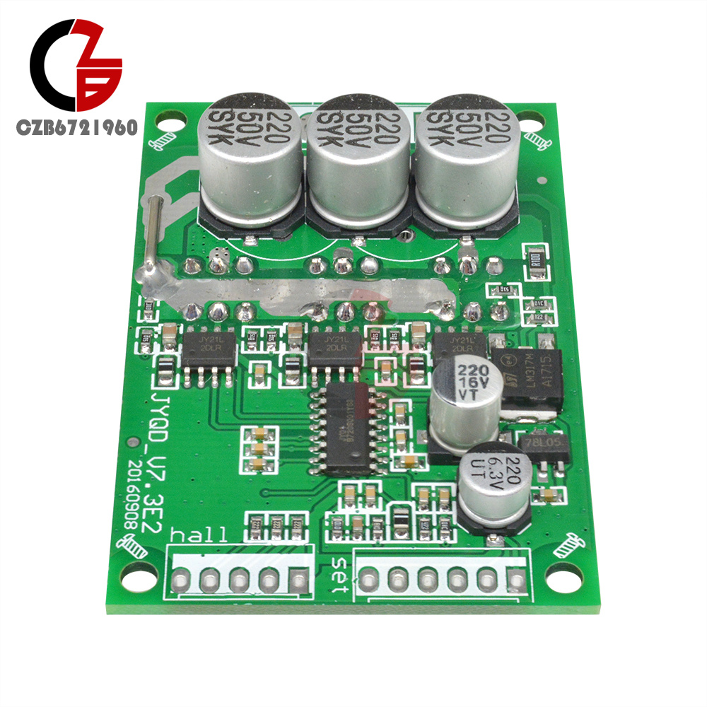 500W JY01 Brushless Motor Controller w/ Balanced DC 12-36V Auto Hall ...