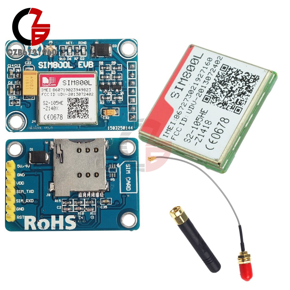 SIM800L V2.0 5V Wireless GPRS GSM TTL Port LGA Chip Quadband L shape ...