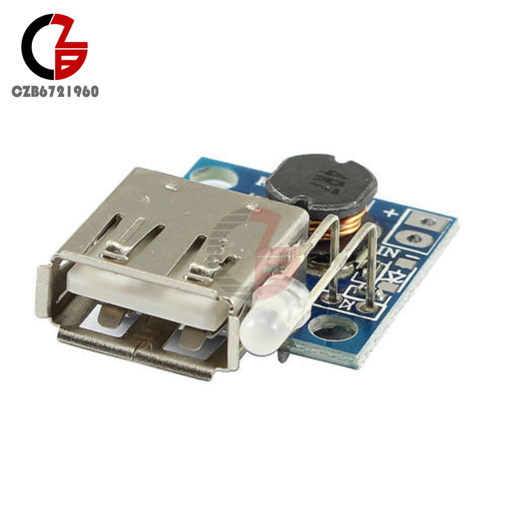 Mini DC-DC 3V to 5V Boost 3A Step up Power Supply Module With Battery ...