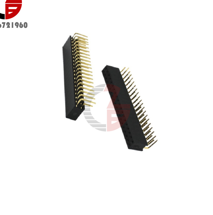 2x4~2x20 Pin Header 2.54mm Pitch Connector Right Angle Female Double ...