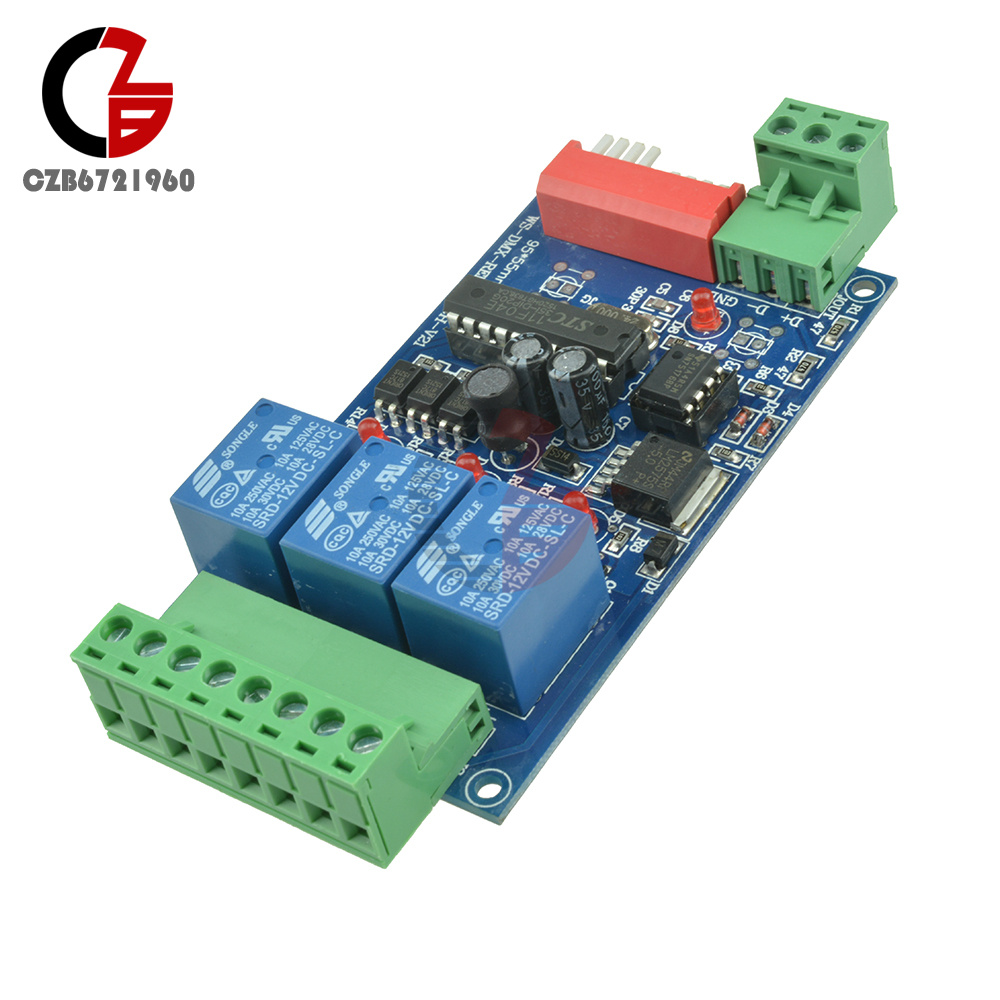 DMX512 Relay Decoder RGB LED Dimmer 3 Channel 12V 5A Relay Switch ... DMX512 Relay Decoder RGB LED Dimmer 3 Channel 12V 5A Relay Switch ...