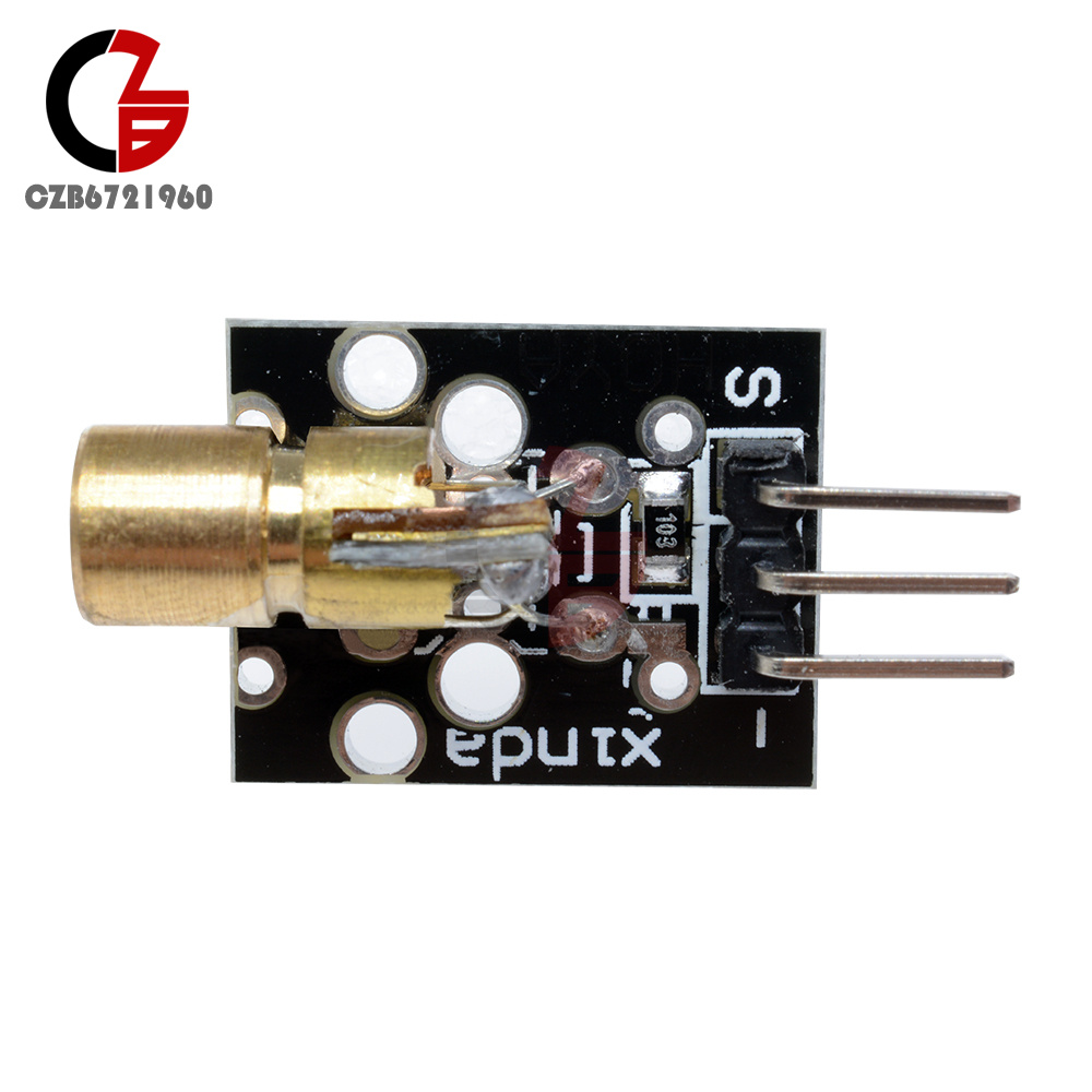 10pcs Laser sensor Module 650nm 6mm 5V Red Laser Dot Diode Copper Head ...