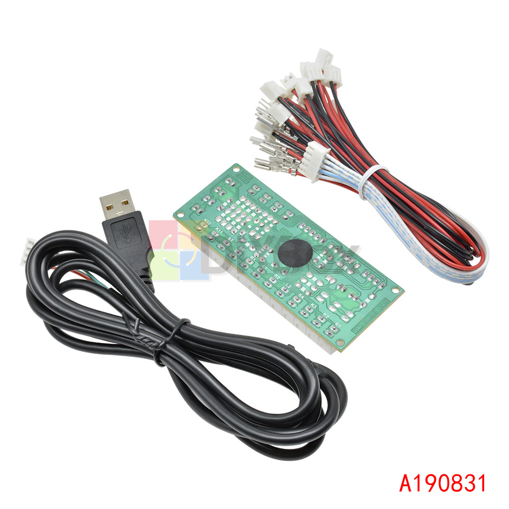 2X Zero Delay LED Arcade MAME Encoder USB To PC 5Pin Joystick PCB Board ...