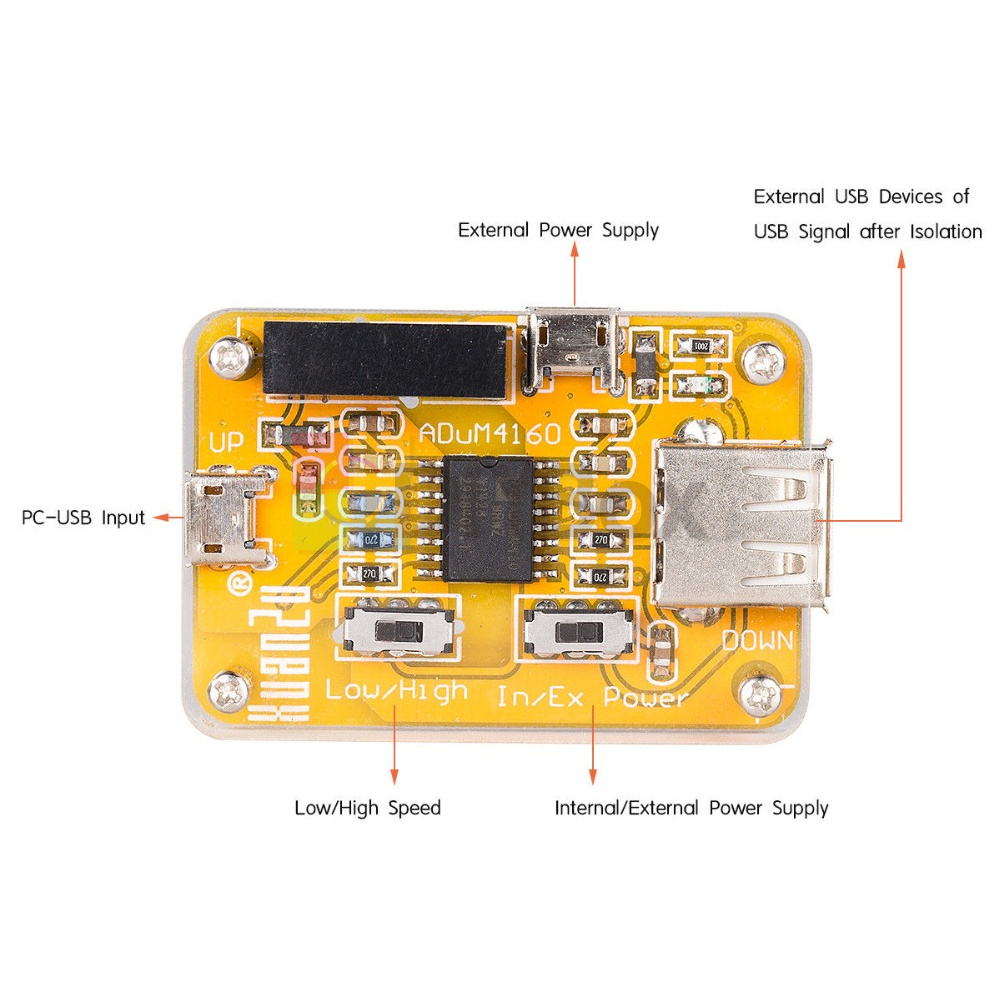 USB Isolator Board Audio Noise Eliminator DAC Digital Isolation Module ...