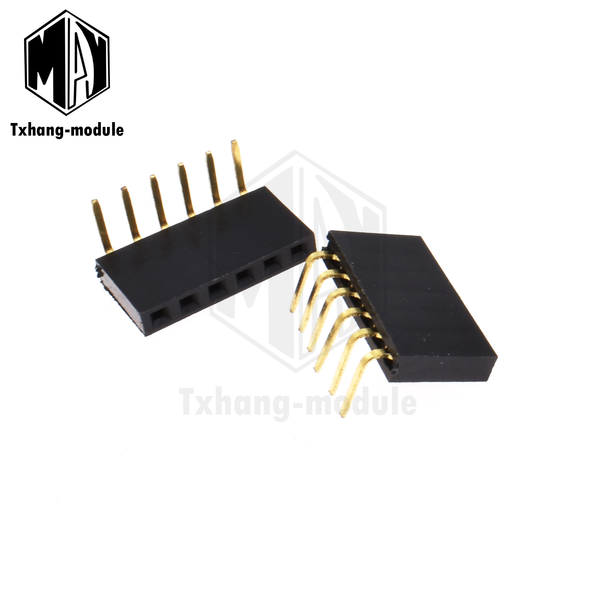 Pin Header 2.54mm Single/Double Row Right Angle Male/Female 3-40P ...
