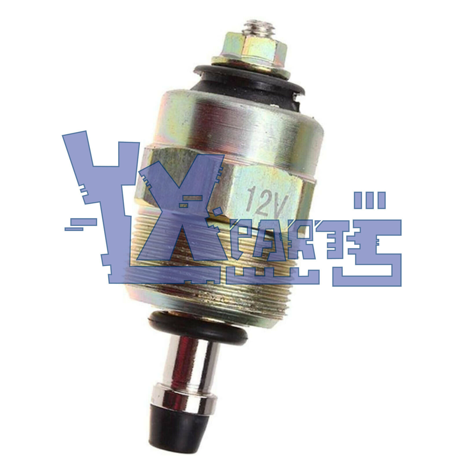 12V Fuel Shutoff Solenoid A77753 8190393 for Case Cummins 1840 1845C ...