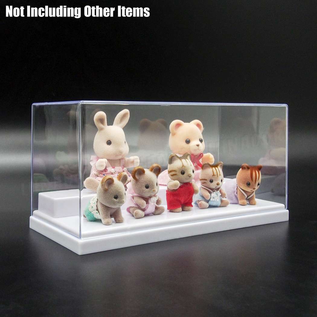 UK 20cm L Clear Acrylic Plastic Display Case White 2-Steps Box ... UK 20cm L Clear Acrylic Plastic Display Case White 2-Steps Box ...