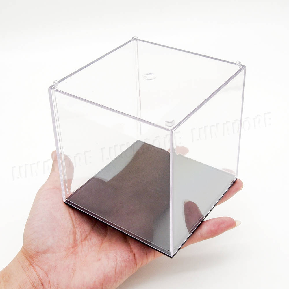 UK Perspex Cube 10cm Display Box Clear Acrylic Case Plastic Base Dustproof Toy 746591200060 | eBay