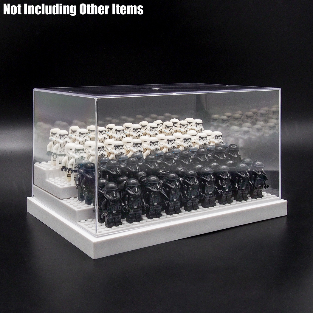 UK White Acrylic Display Case Box Perspex 4 Step For Minifigures ...