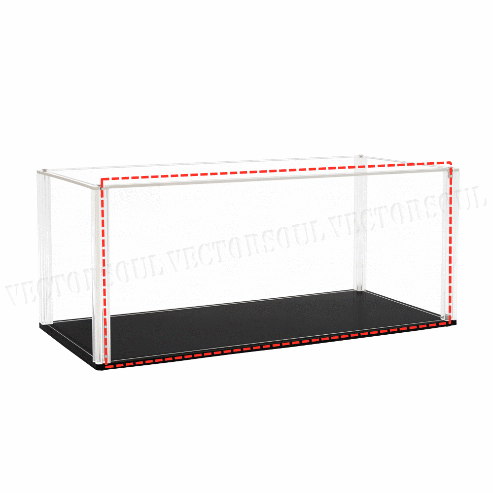 Sliding Door Acrylic Display Case Dustproof Box Perspex Clear Collectibles Large | eBay